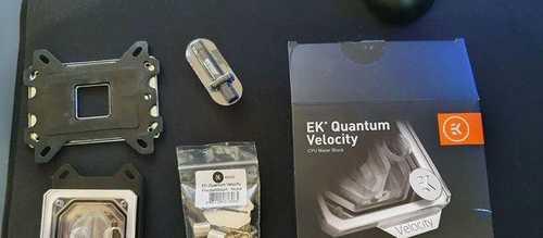 Водоблок EK-Quantum Velocity Nickel + Plexi AM4