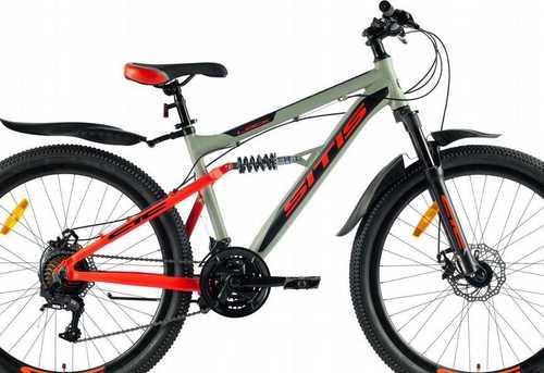 Велосипед sitis lock 26" (2023) Grey-Red-Black Sta