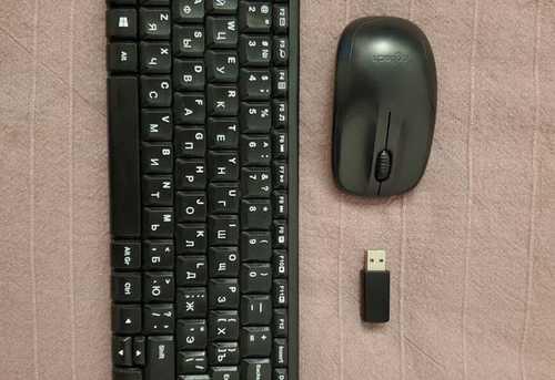 Клавиатура и мышь logitech mk220