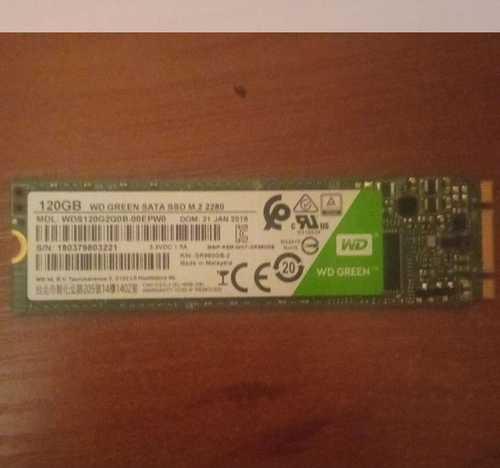 Ssd m2 WD green 120gb