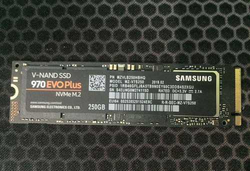SSD M2 Samsung 970 evo plus 250gb