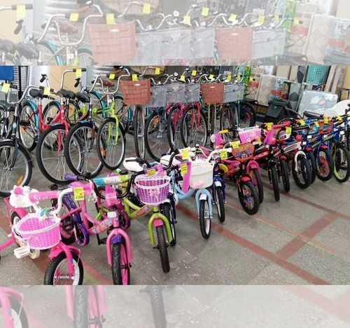 Велосипеды детские с приставными колесиками 12-20"