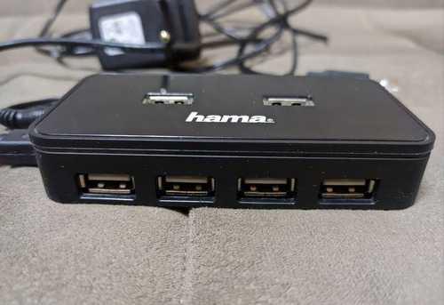 USB хаб hama на 7 портов с внешним питанием