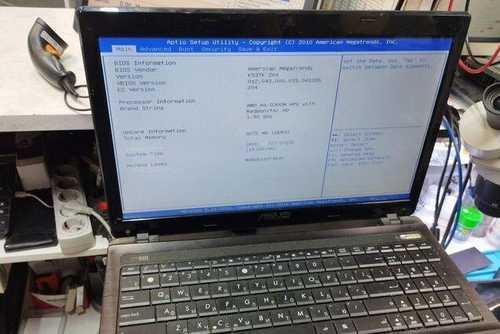 Ноутбук в разборе Asus K53