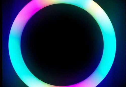 Светодиодное кольцо Разноцветное 26см со штативом