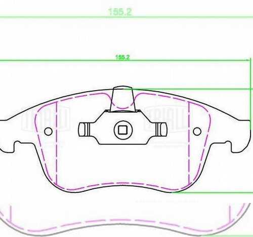 Trialli PF 0907 Колодки тормозные дисковые для автомобилей Renault Megane III (08) / Scenic (09) / L