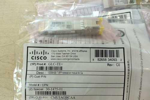 Трансивер Cisco GLC-TE (30-1475-01) RJ-45