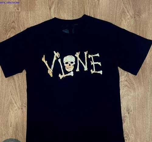 Футболка Vlone черная skeleton