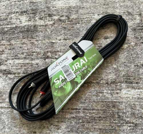 Аудио кабель 3,5mm stereo jack - 2 RCA, 5 метров