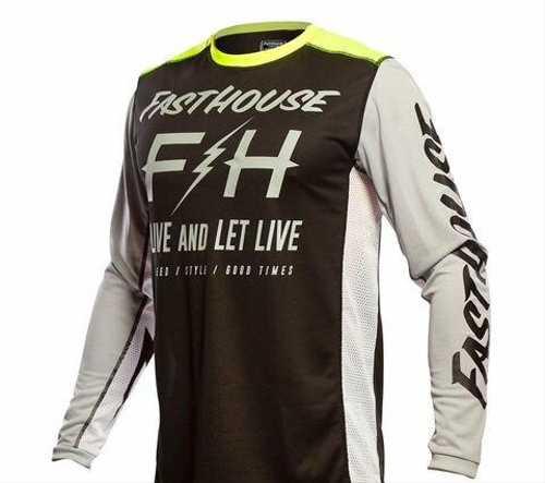 Джерси Fasthouse Grindhouse Clyde - Black/Silver