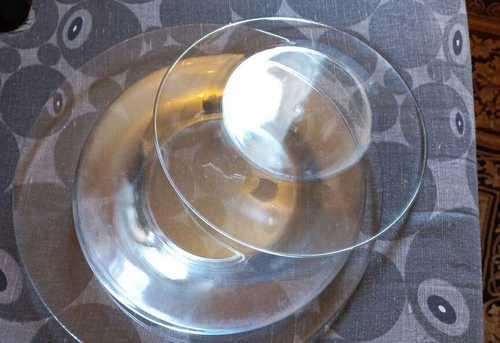 Набор посуды, стекло прозрачное