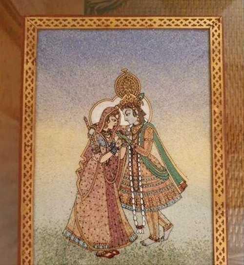 Картина - шкатулка «Кришна и Радха»