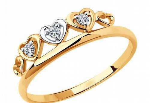 Кольцо Diamant из золота, 51-110-00745-1, р.16,5