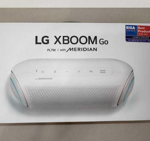 Bluetooth колонка LG xboom GO PL7W (белая)