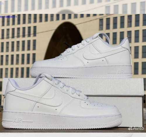 Кроссовки Nike Air Force 1 белые оригинал