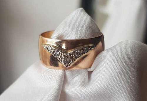 Обручальное кольцо с бриллиантами СССР