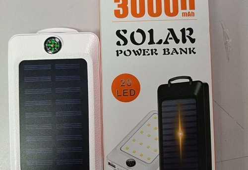 АКБ Повер банк 30000 mAh на солнечной батарее