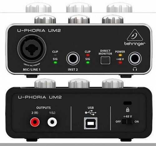 Внешняя звуковая карта Behringer u phoria UM2