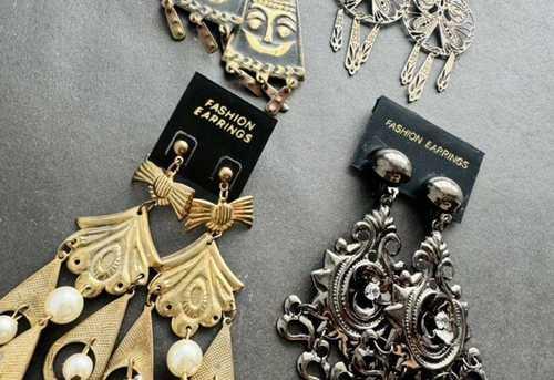 Винтажные серьги СССР Fashion earrings
