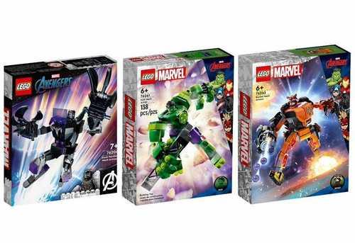 Lego Marvel Пантера, Халк, Ракета (без минифигурок