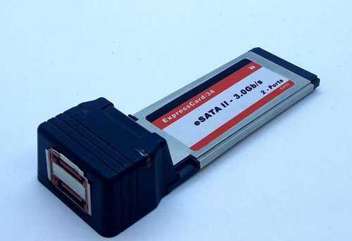 Контроллер ExpressCard esata II - 3.0Gb/s