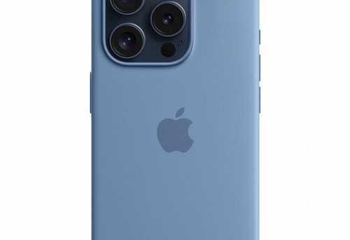 Чехол силиконовый для iPhone 15 Pro (Winter Blue)