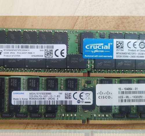 Оперативная память DDR4 32Gb Reg ECC 2400