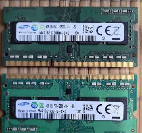 Оперативная память ddr3 для ноутбука 8Гб (4 4)