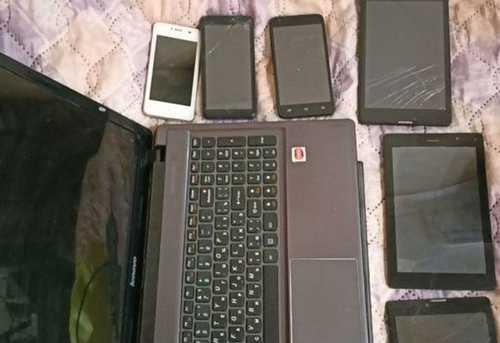 Ноутбук, телефоны, планшеты на запчасти