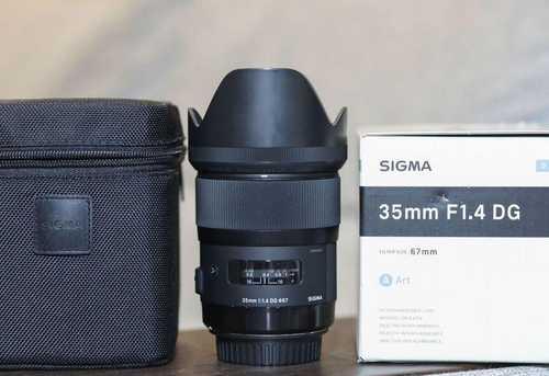 Sigma Art 35mm f/1.4 (как новый)