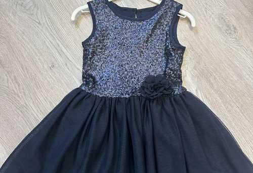 Нарядное платье с пайетками для девочки 116-122