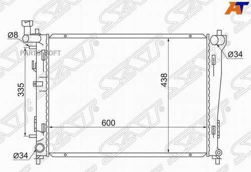 Радиатор охлаждения Хендай Элантра 1.4/1.6/2.0 07