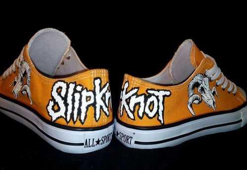 Кеды 40 Slipknot Goat Skull Groove Metal Кастом