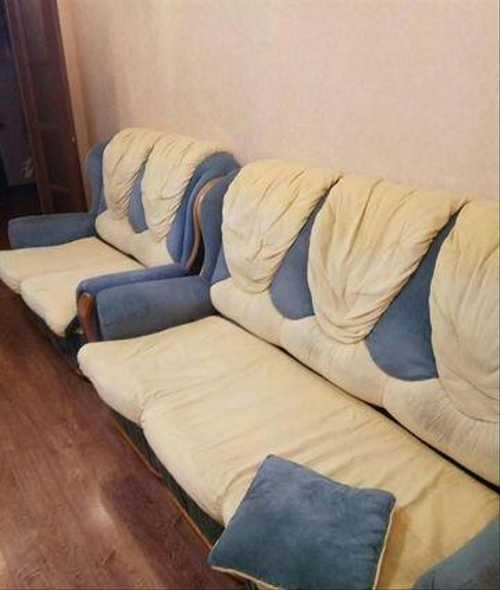 Два дивана + кресло раскладные