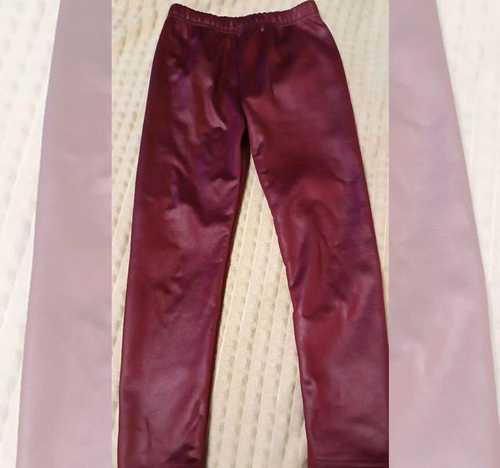 Теплые брюки экокожа, 104-110