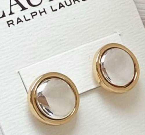 Новые серьги Ralph Lauren пусеты биколор ориг