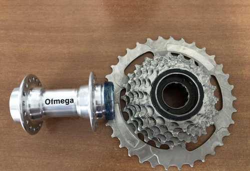 Втулка задняя ofmega + трещетка shimano