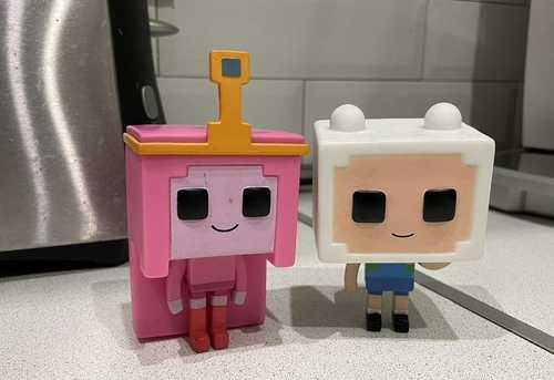 Funko POP Adventure time Minecraft Финн и Бубльгум