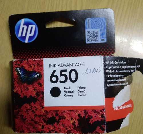 Картридж hp 650 черный