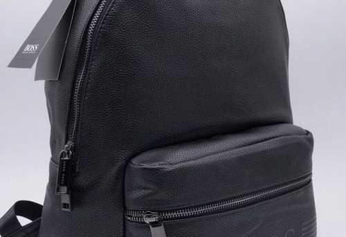 Рюкзак Hugo Boss черный кожаный