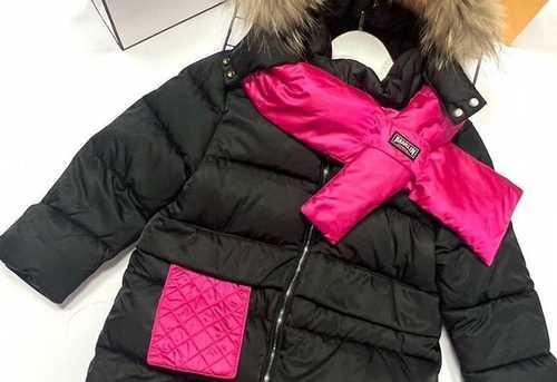 Удлиненная зимняя куртка для девочек