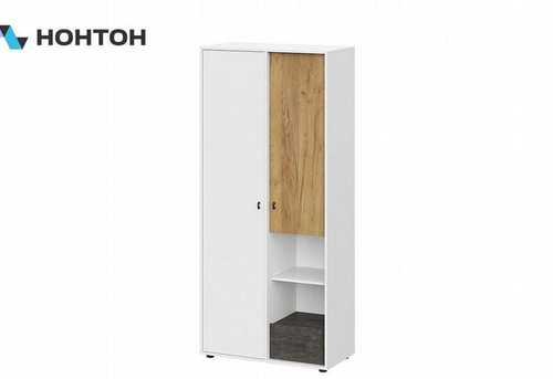 Шкаф 2-х створчатый комбинированный Анри белый тек