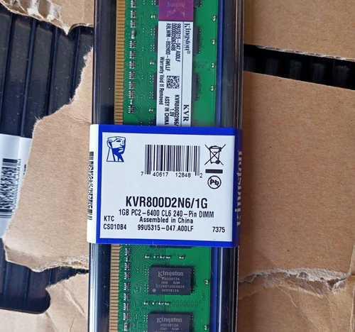 Память оперативная Kingstone dimm 1GB 800MHz DDR2