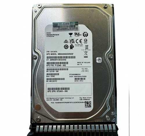 Жесткий диск HP MB002000gwwqf 2Tb sataiii 3.5" HDD