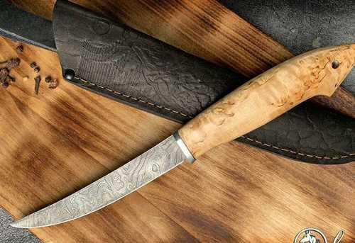 Филейный нож из дамасской стали