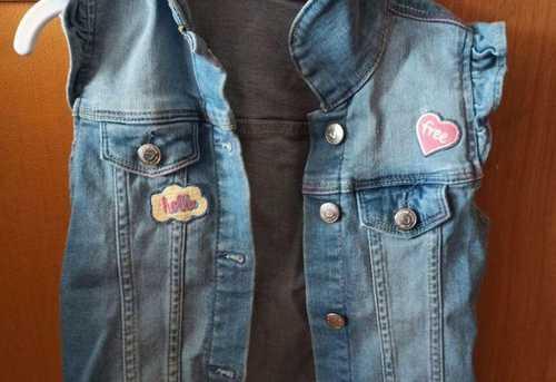 Куртка джинсовая, жилетка для девочки
