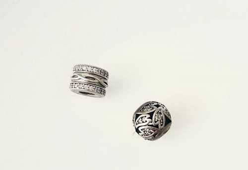 Шармы серебряные серьги с жемчугом кольцо кафф