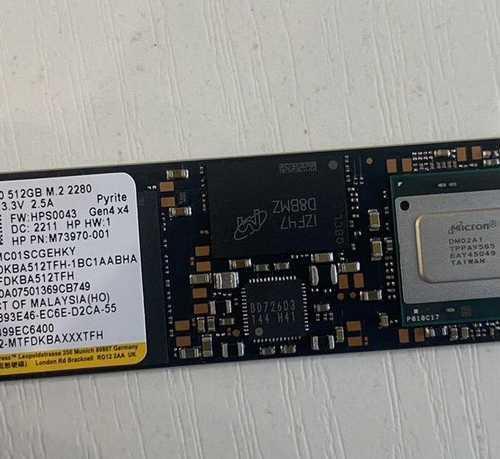 512 гб SSD накопитель M.2 Micron mtfdkba512TFH