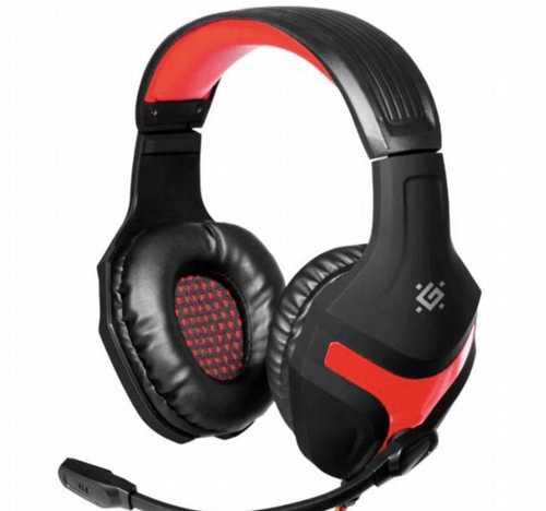 Наушники Defender black fear Black Red