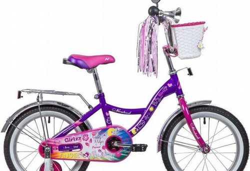 Велосипед 20' novatrack little girlzz фиолетовый